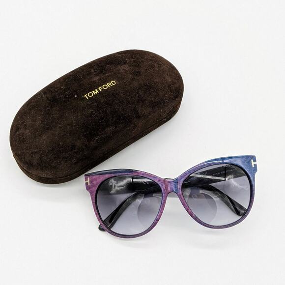 Tom Ford | Accessories | Tom Ford Purple Blue Saskia Cat Eye Sunglasses ...